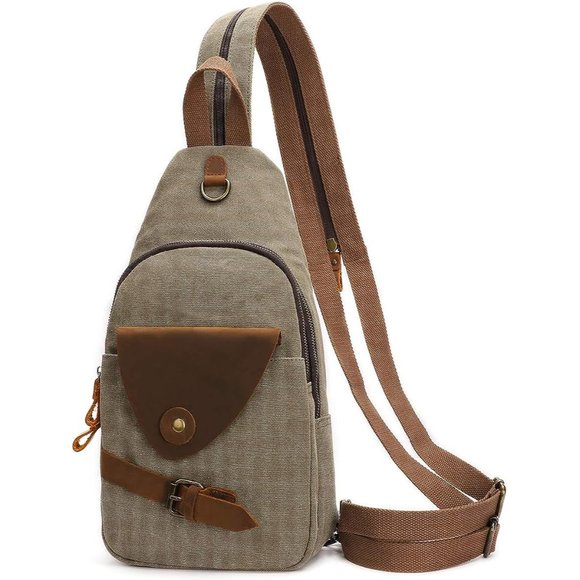 Bags | Men Small Casual Canvas Sling Crossbody Shoulder Backpack | Poshmark